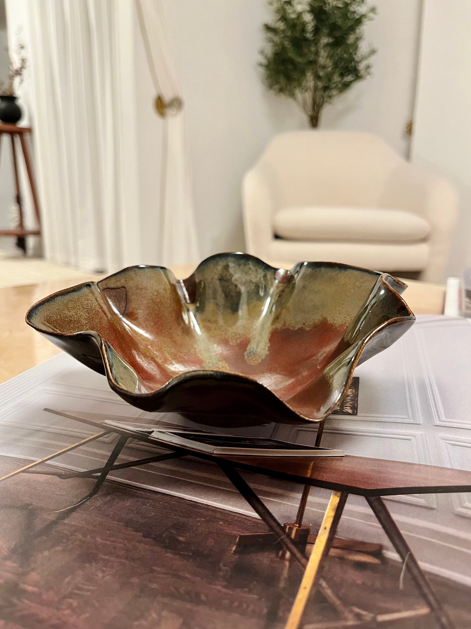 Custom Organic Ruffle Bowl - Medium - Etsy