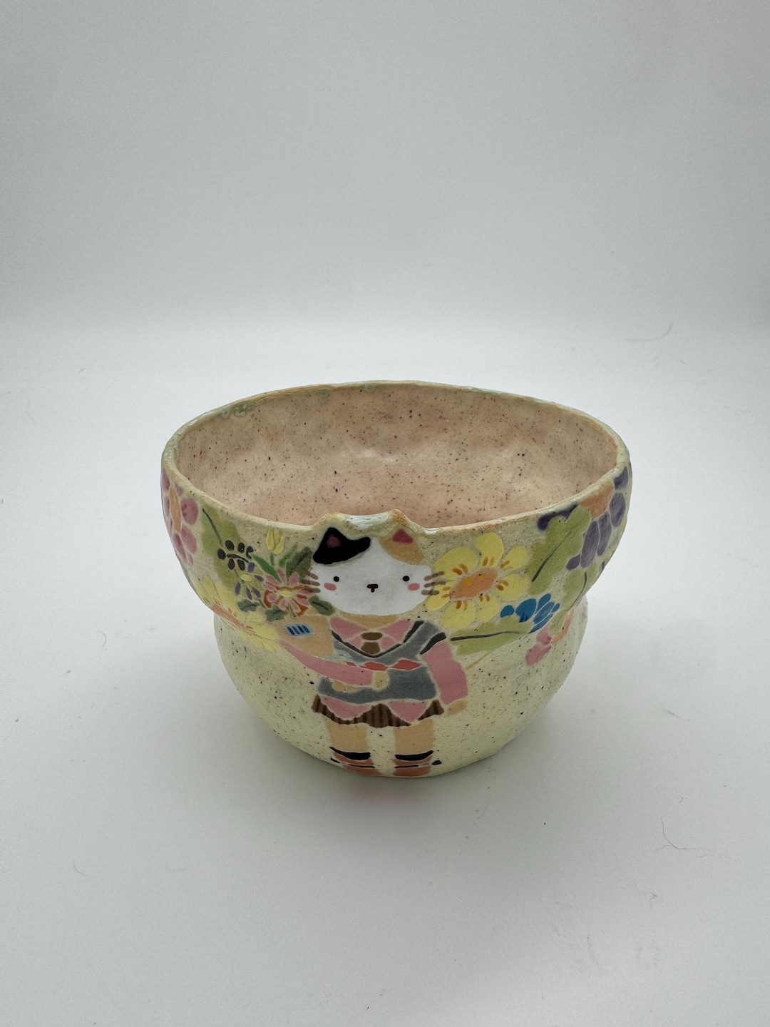 Ceramic Bowl ,bunny, Flowers，cute ，samll Bowl Ceramic Shaving Process ...