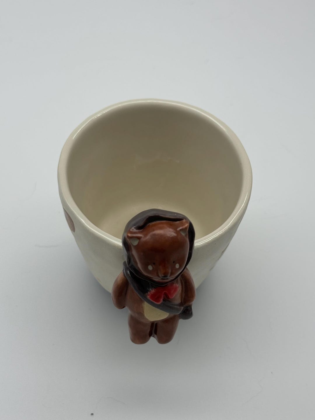 Ceramic Coffe Cup&milk Cup ,3d Bear Handle, Matte - Etsy