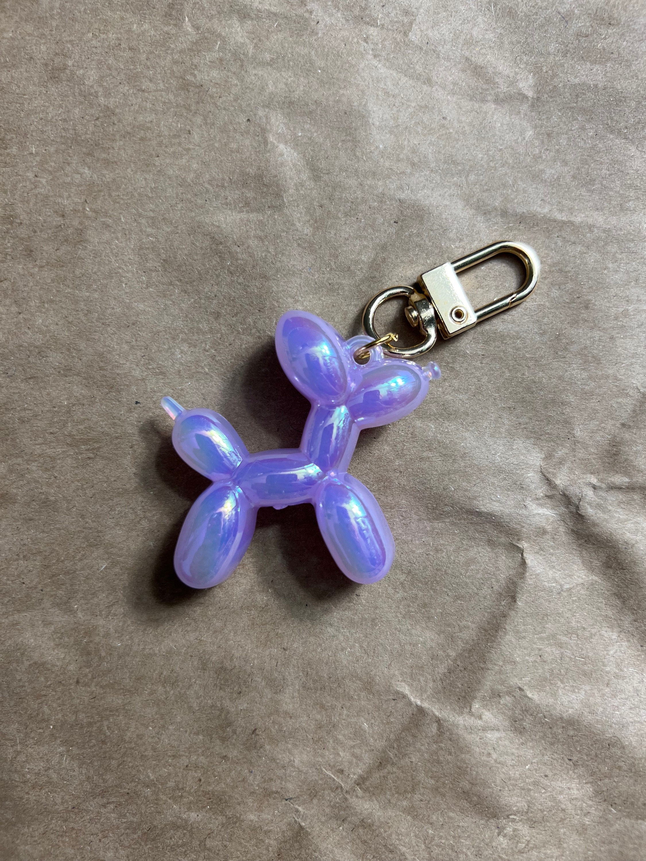 Balloon Dog Resin Keychain With Gold Clasp Animal Keychain Bag Pendant ...
