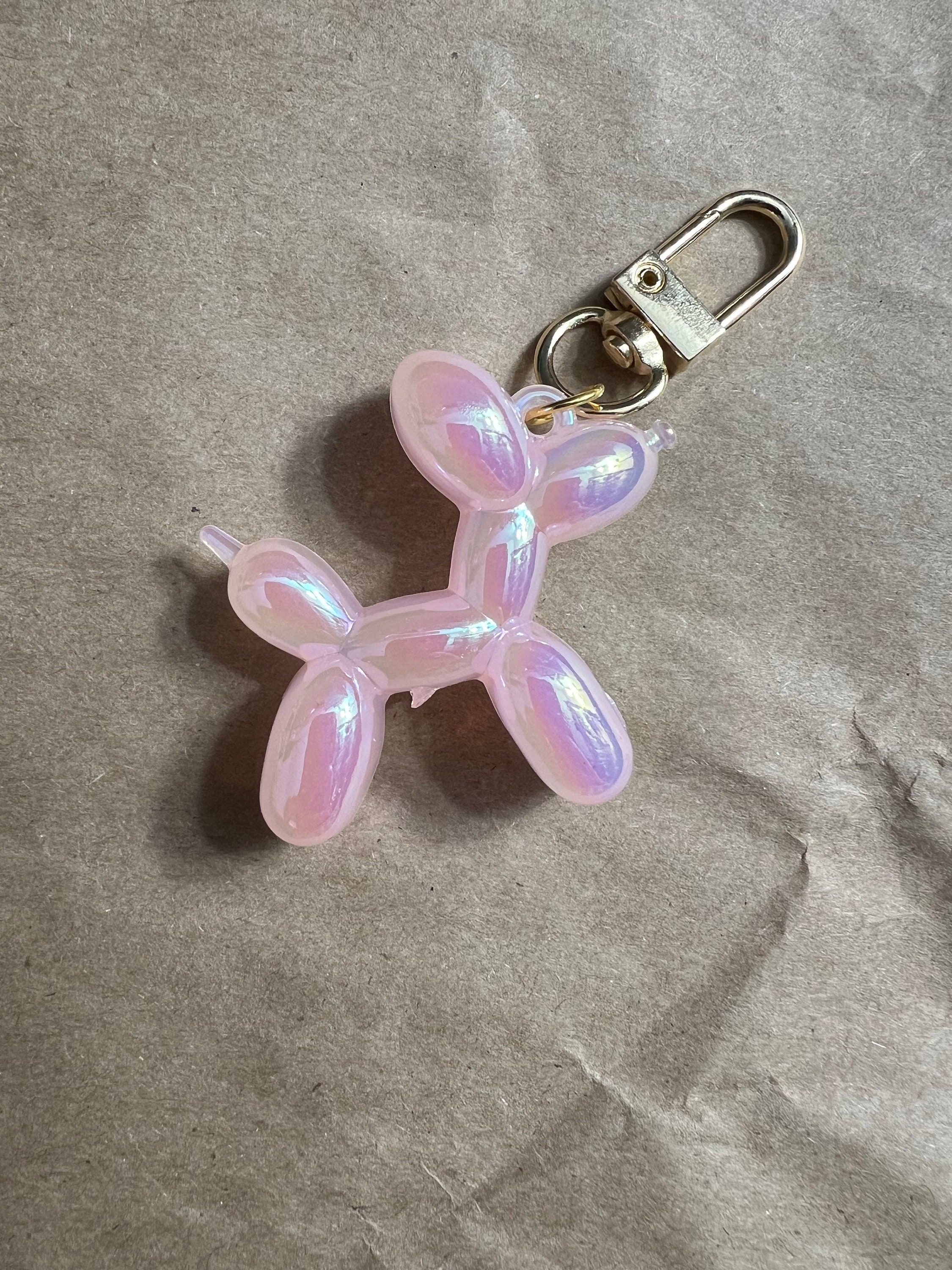 Balloon Dog Resin Keychain With Gold Clasp Animal Keychain Bag Pendant ...