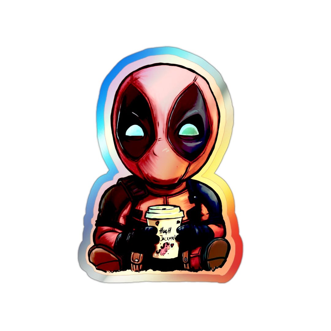 Mini Deadpool Holographic Sticker - Etsy