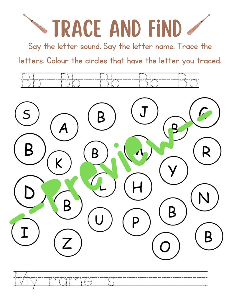 Trace and Find Your Abcs - Etsy