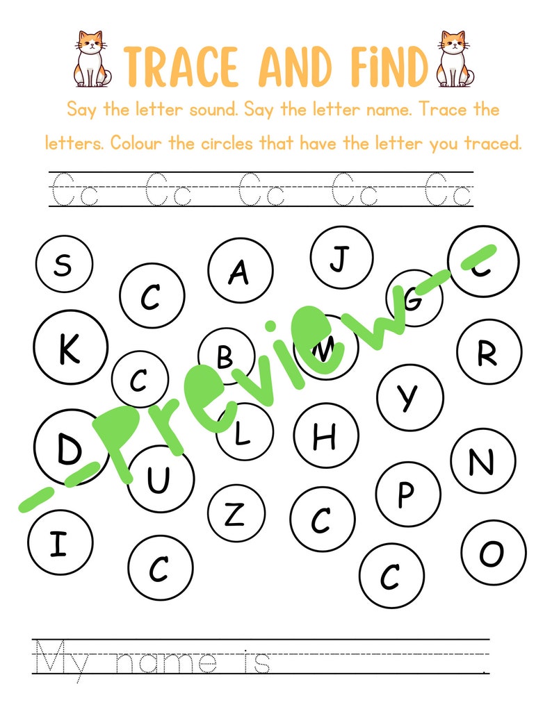 Trace and Find Your Abcs - Etsy