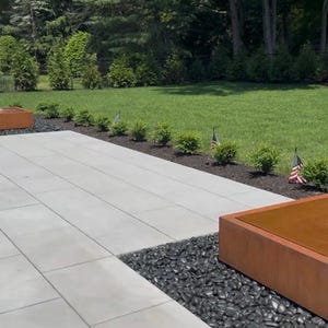 Corten Steel Square Water Feature – Fully Plumbed Fountain With Pump ...