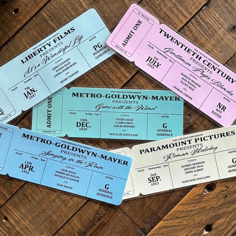 Vintage Movie Ticket - Etsy