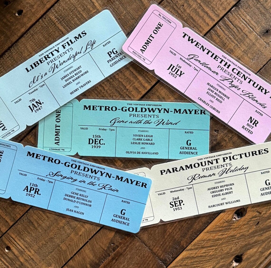 CUSTOM Film Movie Ticket Bookmark Movie Lover Gift, Custom Movie Ticket ...