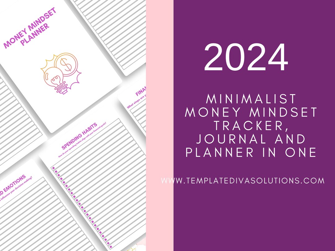 2024 Minimalist Money Mindset Tracker Planner and Journal - Etsy