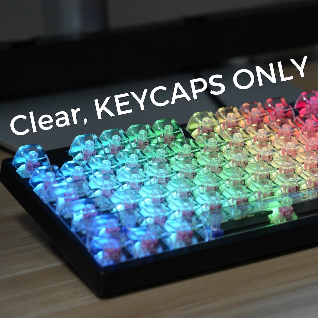 132 Transparent Keycaps Clear Keycaps Crystal Clear - Etsy