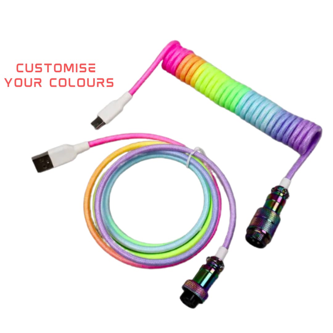Custom Coiled Cable Custom Keyboard Cable Custom Coiled - Etsy