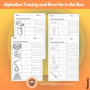 Trace & Write Book 1 Printable Simple Tracing Writing - Etsy