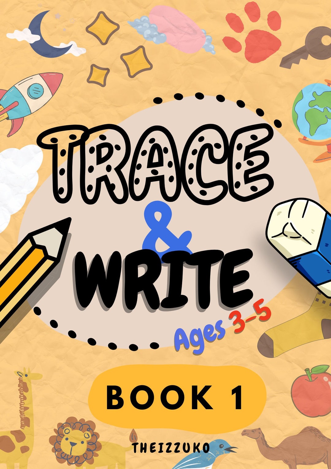 Trace & Write Book 1 Printable Simple Tracing Writing - Etsy
