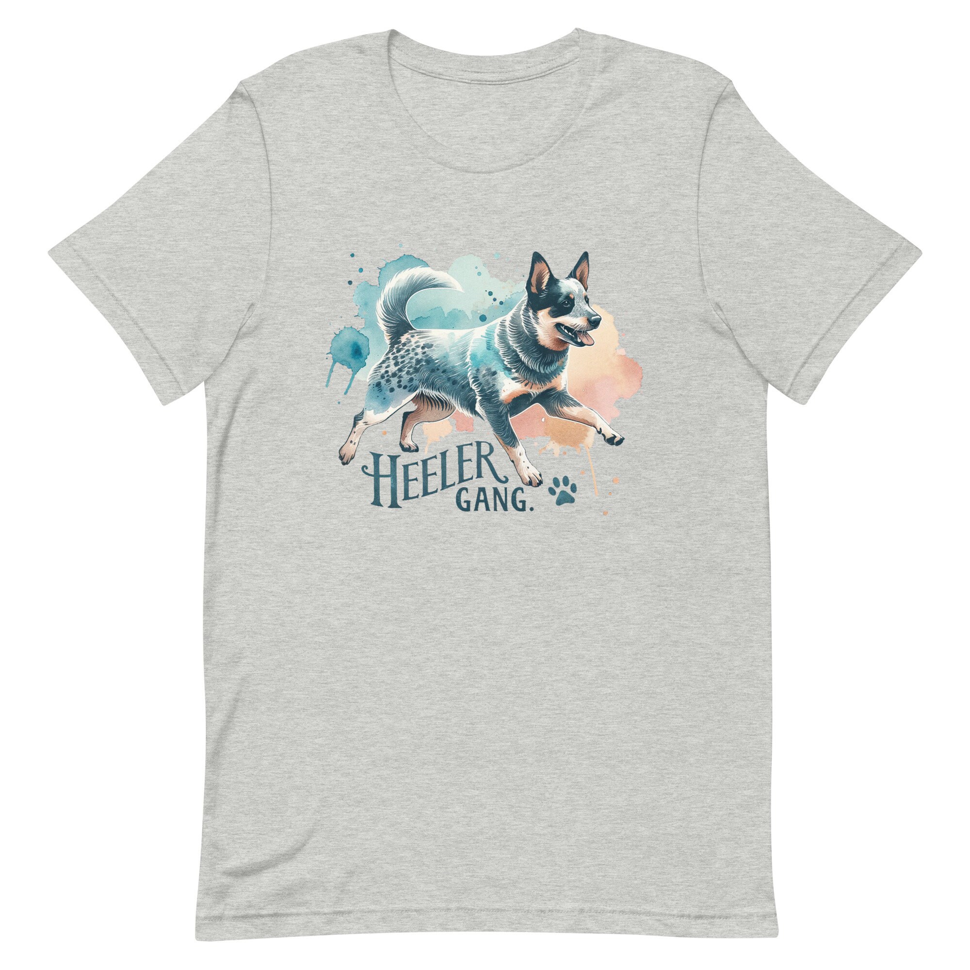 Blue Heeler Cattle Dog Watercolor Style Short-sleeve Unisex T-shirt ...