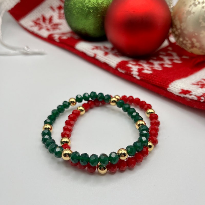 Christmas Beaded Bracelets Women - Etsy