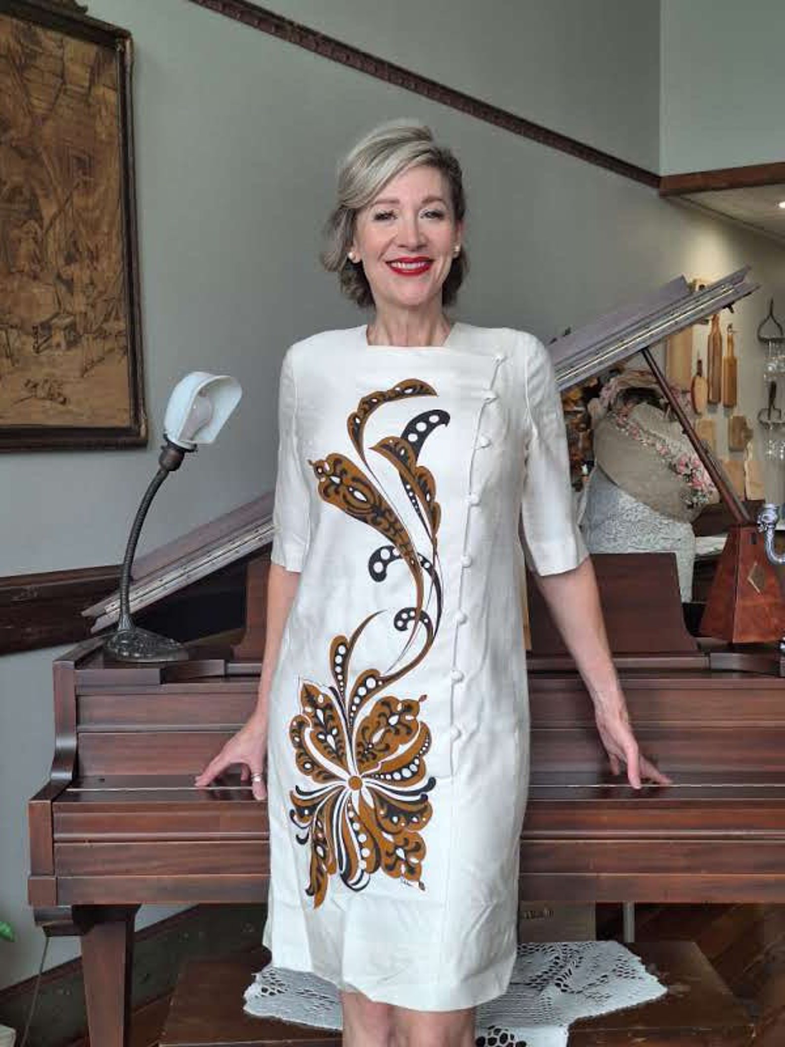 Alfred Shaheen 1960’s Hand Painted Signed Dress - Etsy