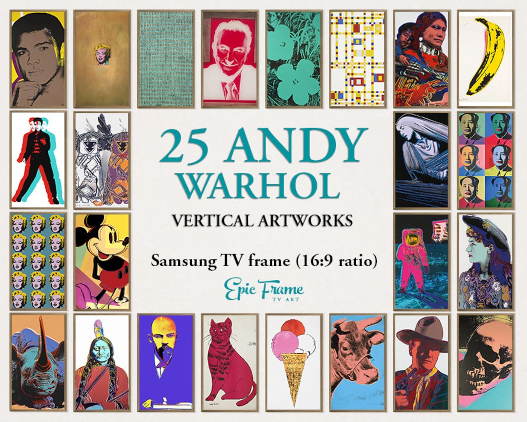 25 Andy Warhol Pop Art Vertical Ratio 4k Samsung Frame TV Art - Etsy