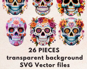 20+ Dia De Muertos Sugar Skull Bundle Halloween Design Sugar Skull ...