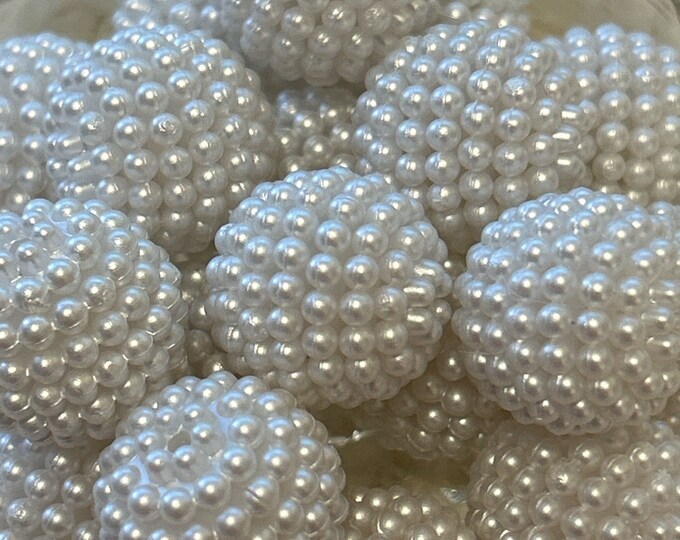 20mm Faux Pearl Bead Balls for Focal Pens and Focal Jewelry DIY Crafts ...