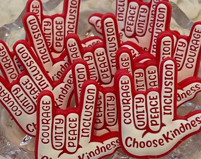 Sign Language Encouragement Silicone Focal Beads for Focal Pens and ...