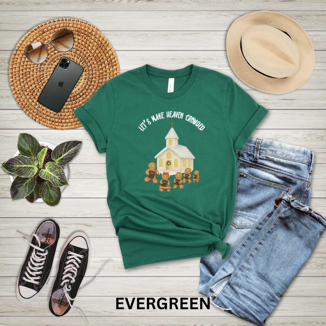 Gingerbread Church Christian Christmas Tee: Holiday Sweatshirt Gift - Etsy