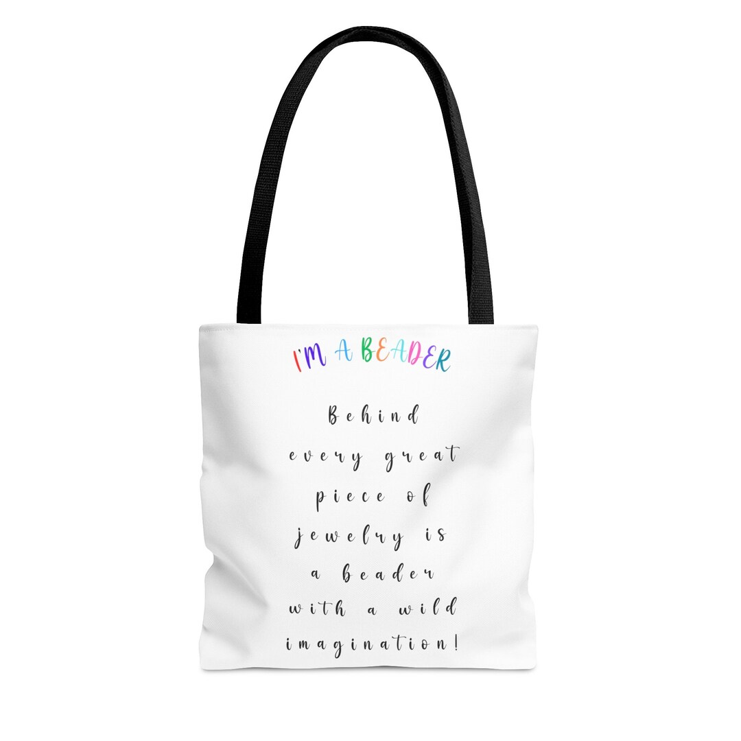 Beaders Funny Quote Tote Bag, Bead Jewelry Tote Bag, Small Tote Bag ...