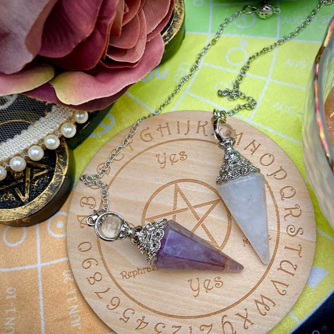 Amethyst Pendulum Handmade Crystal Pendulum Pendant Scrying - Etsy