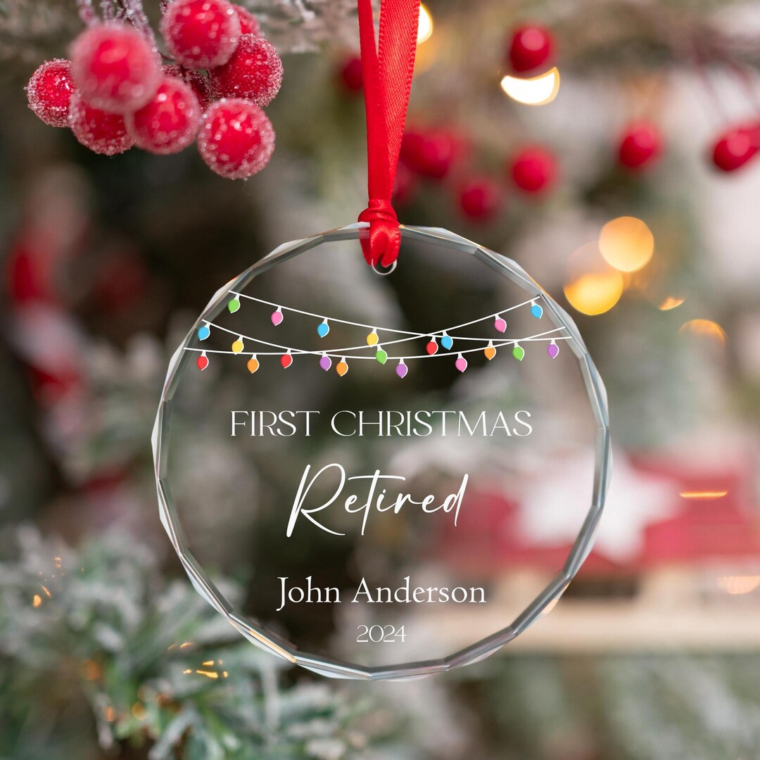 Personalized Retirement Ornament, First Christmas Retired Ornament ...