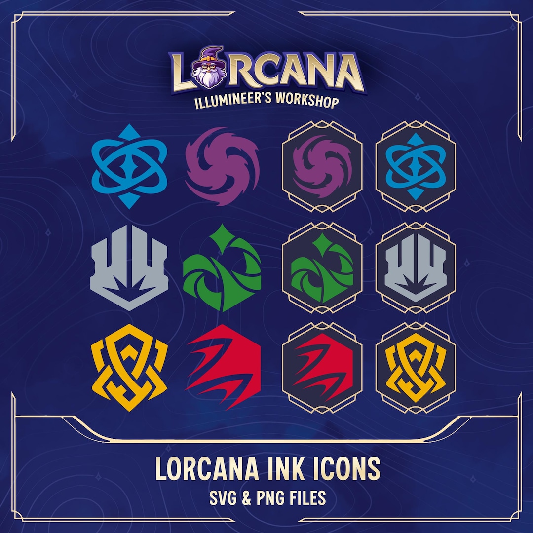 Lorcana Ink Vector Icons | Digital Download - SVG & PNG | Vector Images ...