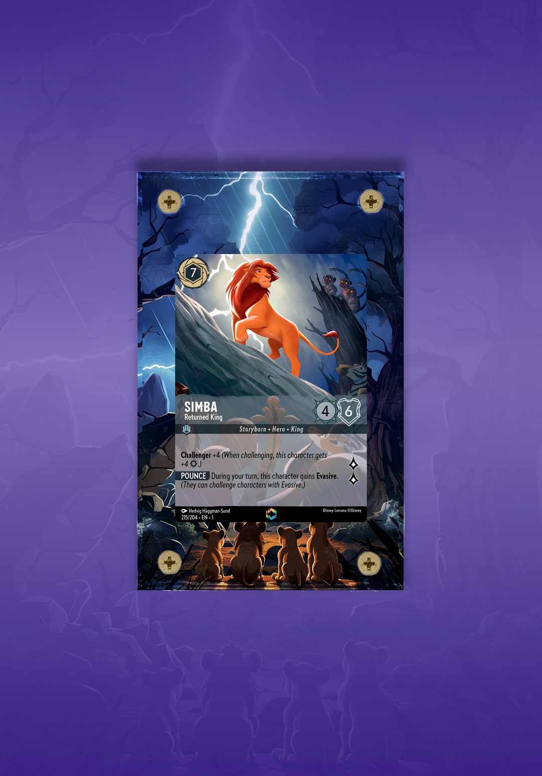 Simba: Returned King enchanted Disney Lorcana Premium - Etsy