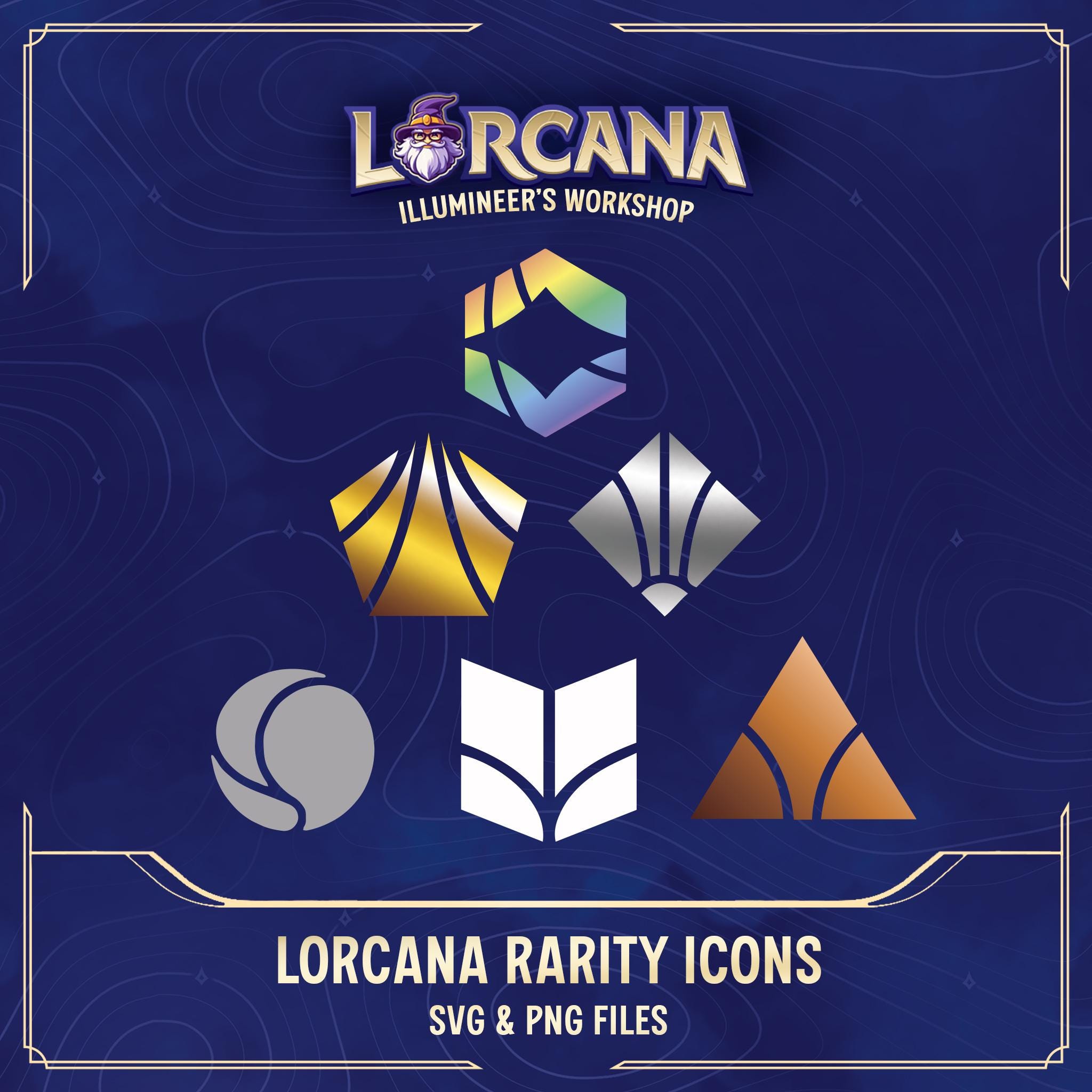 Lorcana Rarity Vector Bundle | Digital Download - SVG & PNG | Vector ...