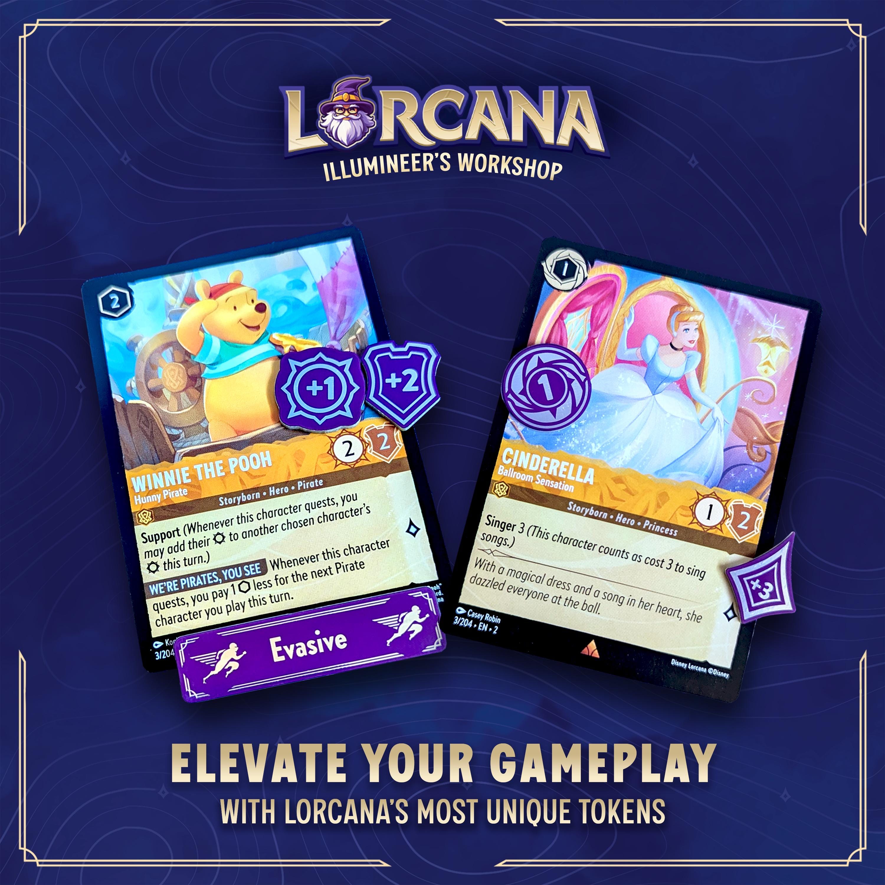 Premium Disney Lorcana Tokens | Double Sided - Metallic - Lightweight ...
