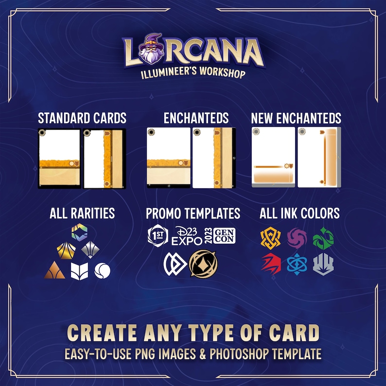 Lorcana Custom Card Kit | Digital Download - Photoshop Template & PNG ...