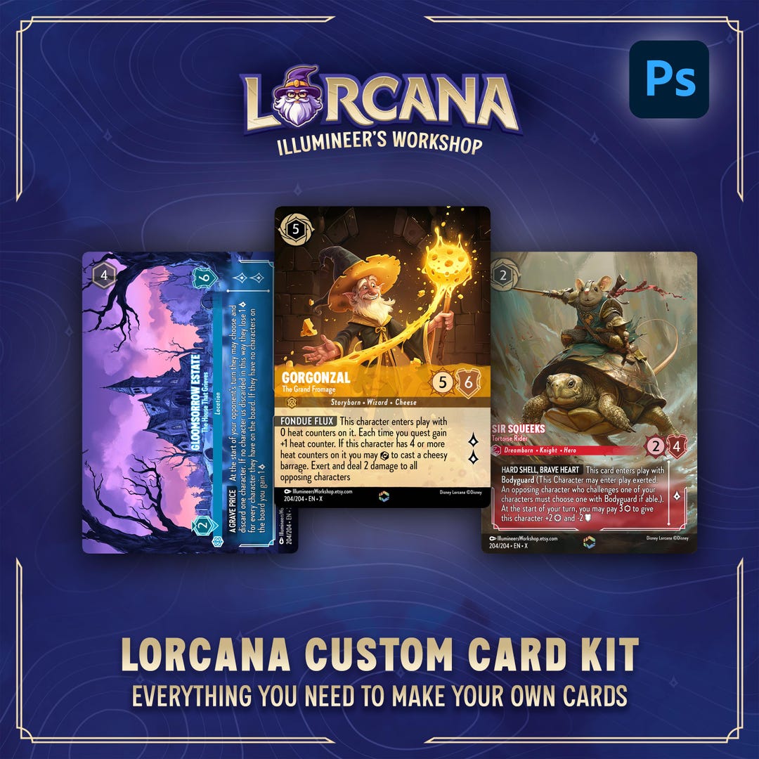 Lorcana Custom Card Kit | Digital Download - Photoshop Template & PNG ...