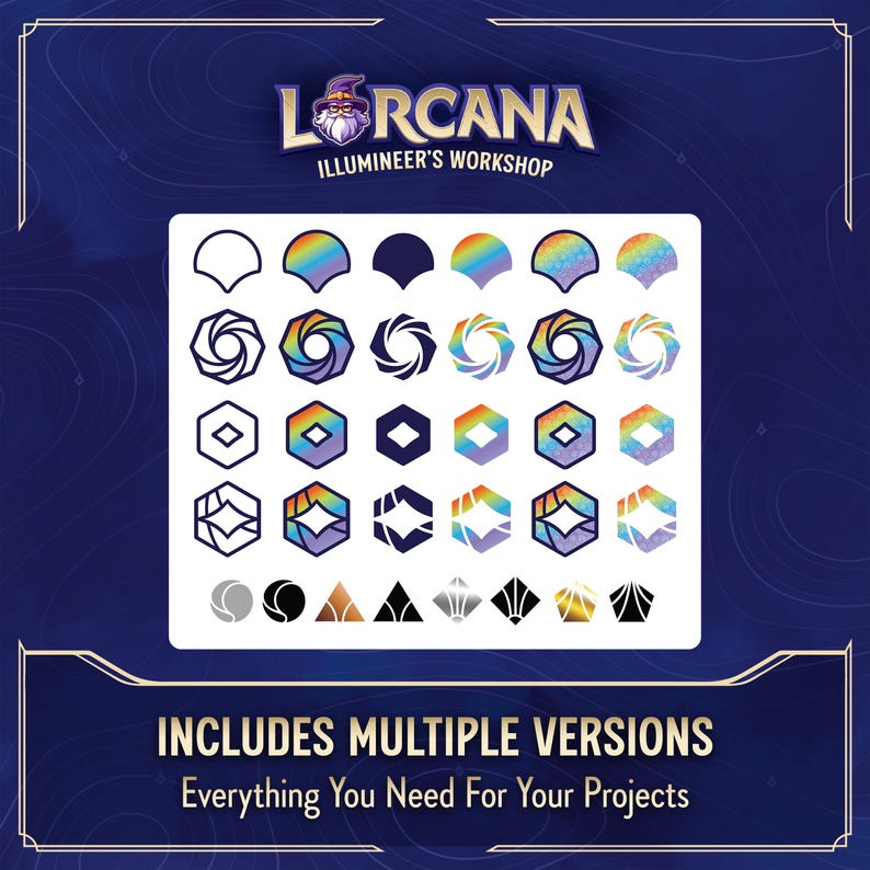 Lorcana Rarity Icon Bundle | Digital Download - SVG & PNG | Vector ...
