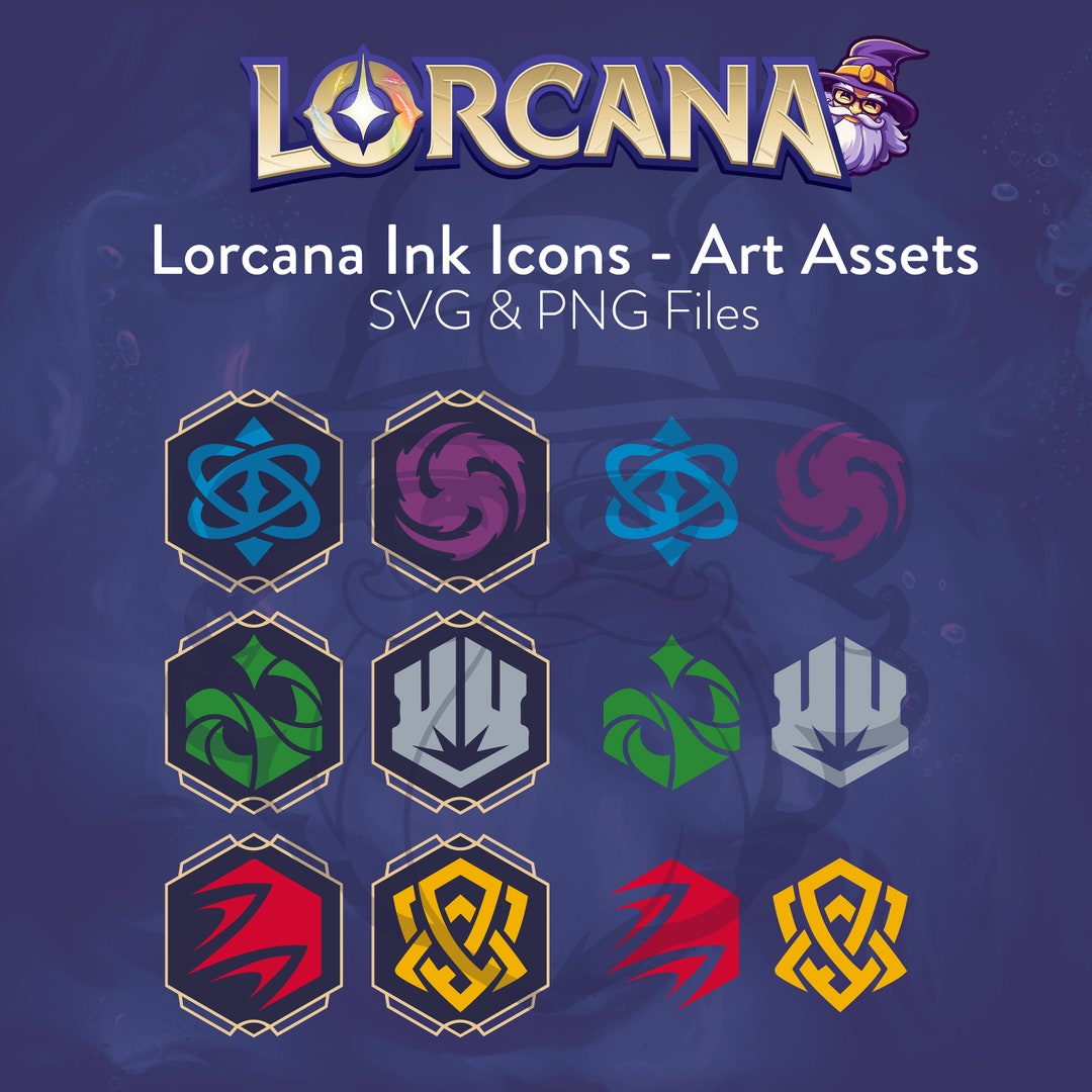 Lorcana Ink Vector Icons Digital Download SVG & PNG Vector Images for ...