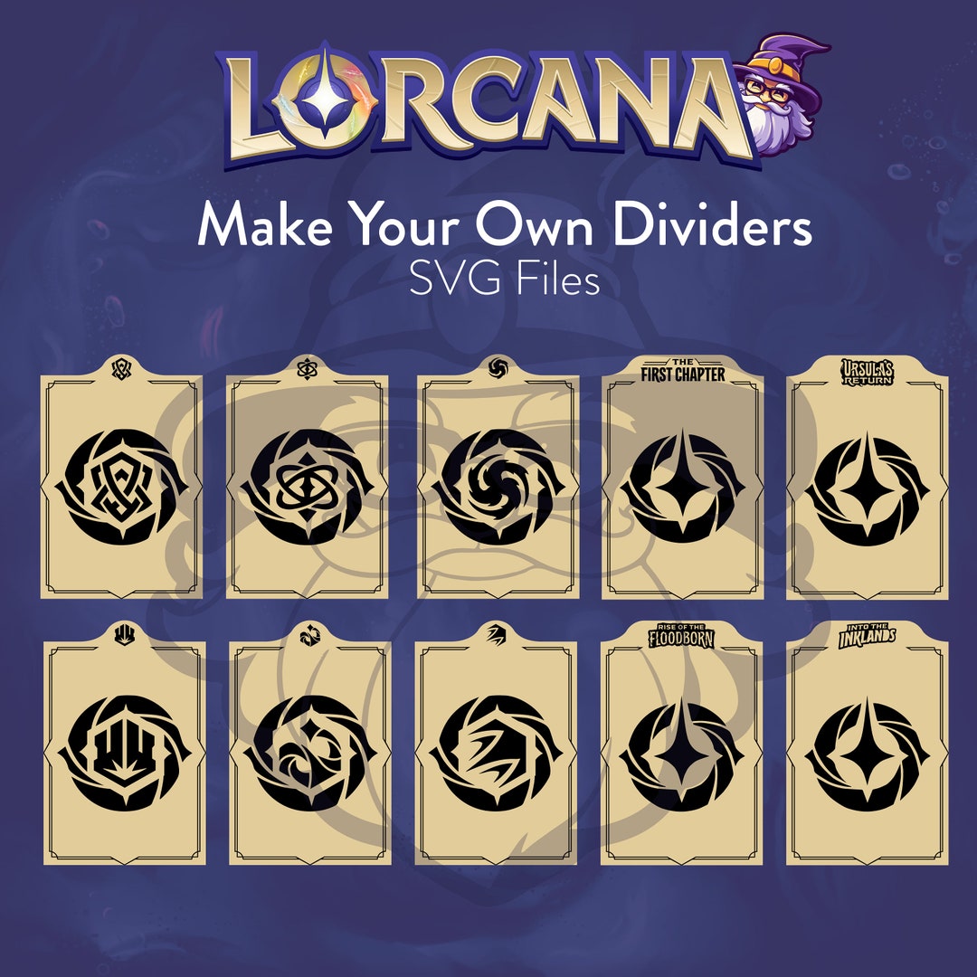 Lorcana Divider Set Vector Files Digital Download SVG & PNG Vector ...