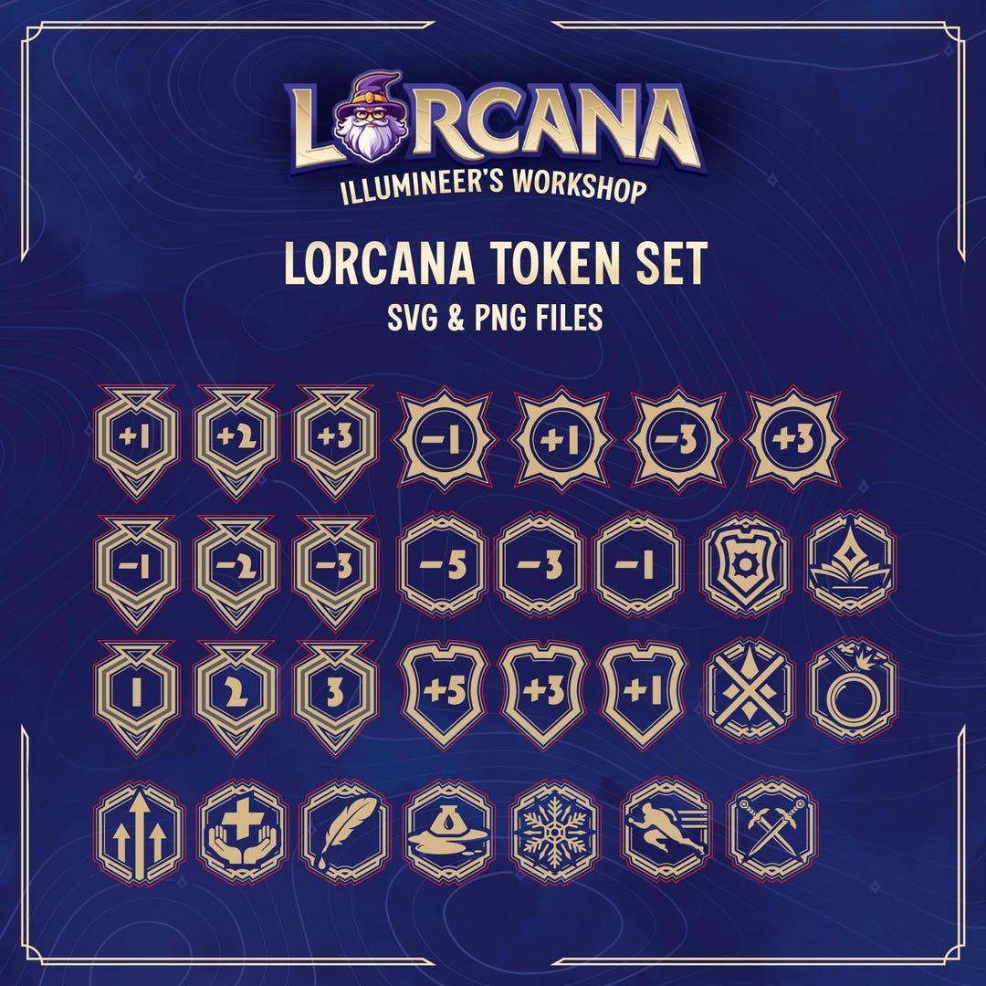 Lorcana Token Set Vector Files | Digital Download - SVG & PNG | Vector ...