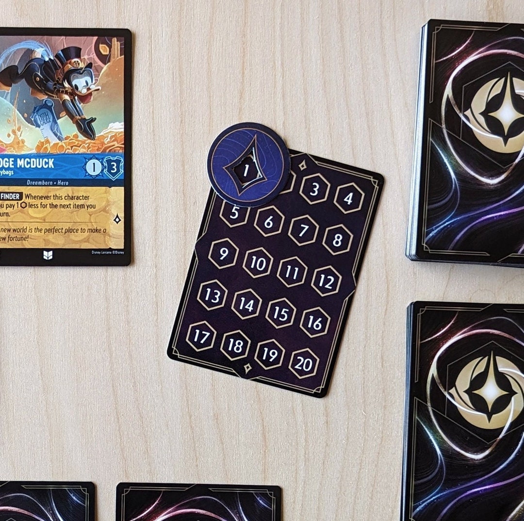 Disney Lorcana Lore Tracker Card. Simple & Clean Design for Easy ...