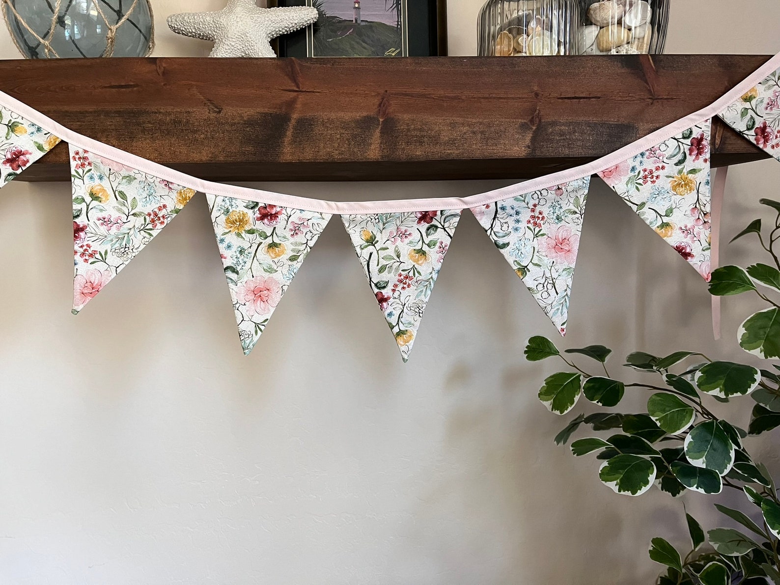 Floral Bunting Banner - Etsy