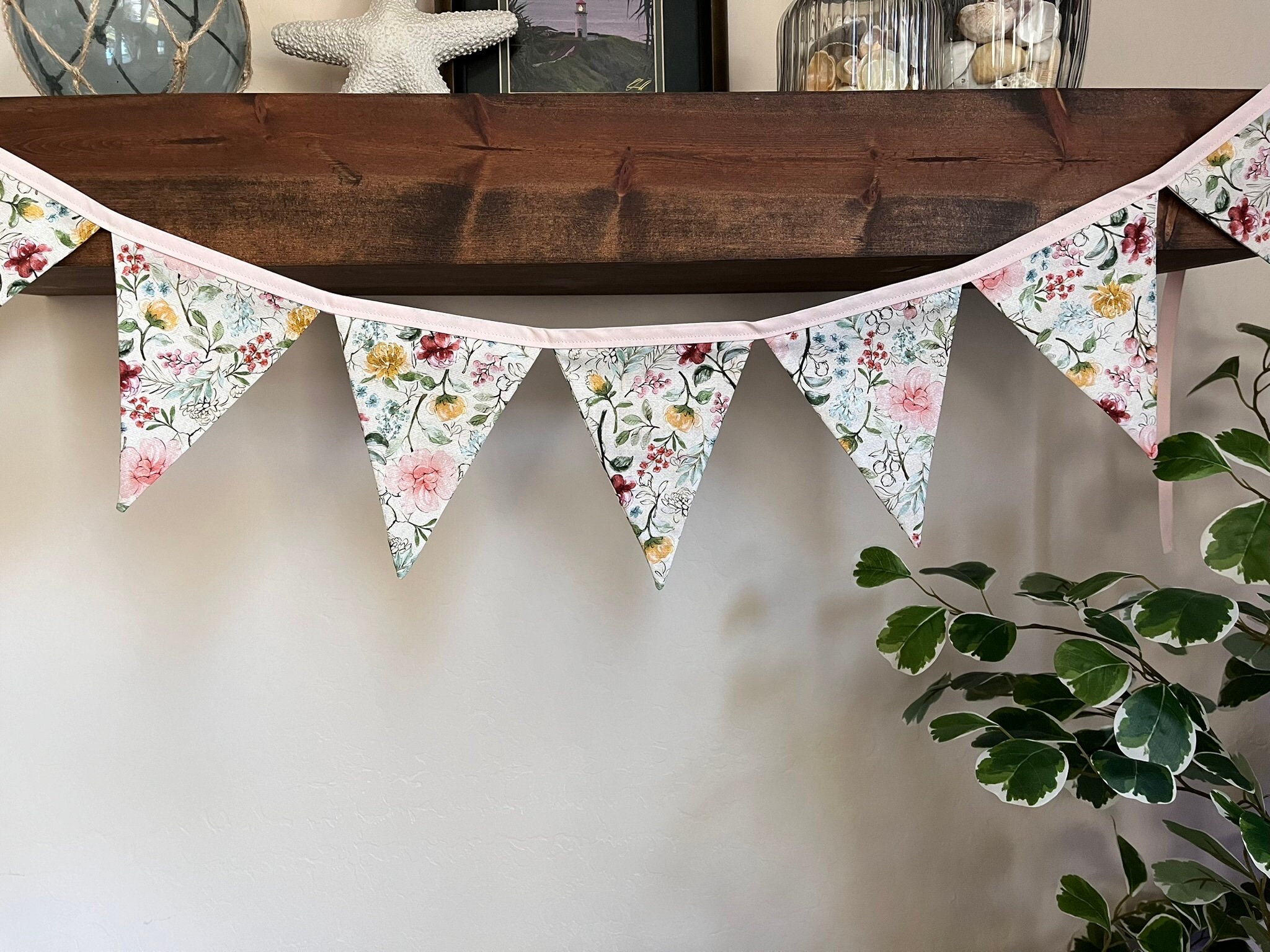 Floral Bunting Banner - Etsy