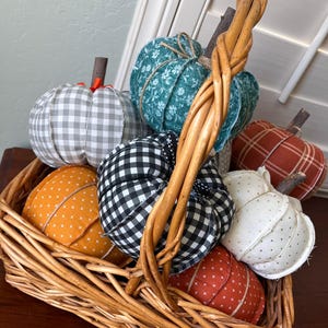 Fabric Pumpkin, Stuffed Fabric Pumpkin, Rustic Frayed Pumpkin, Mustard ...