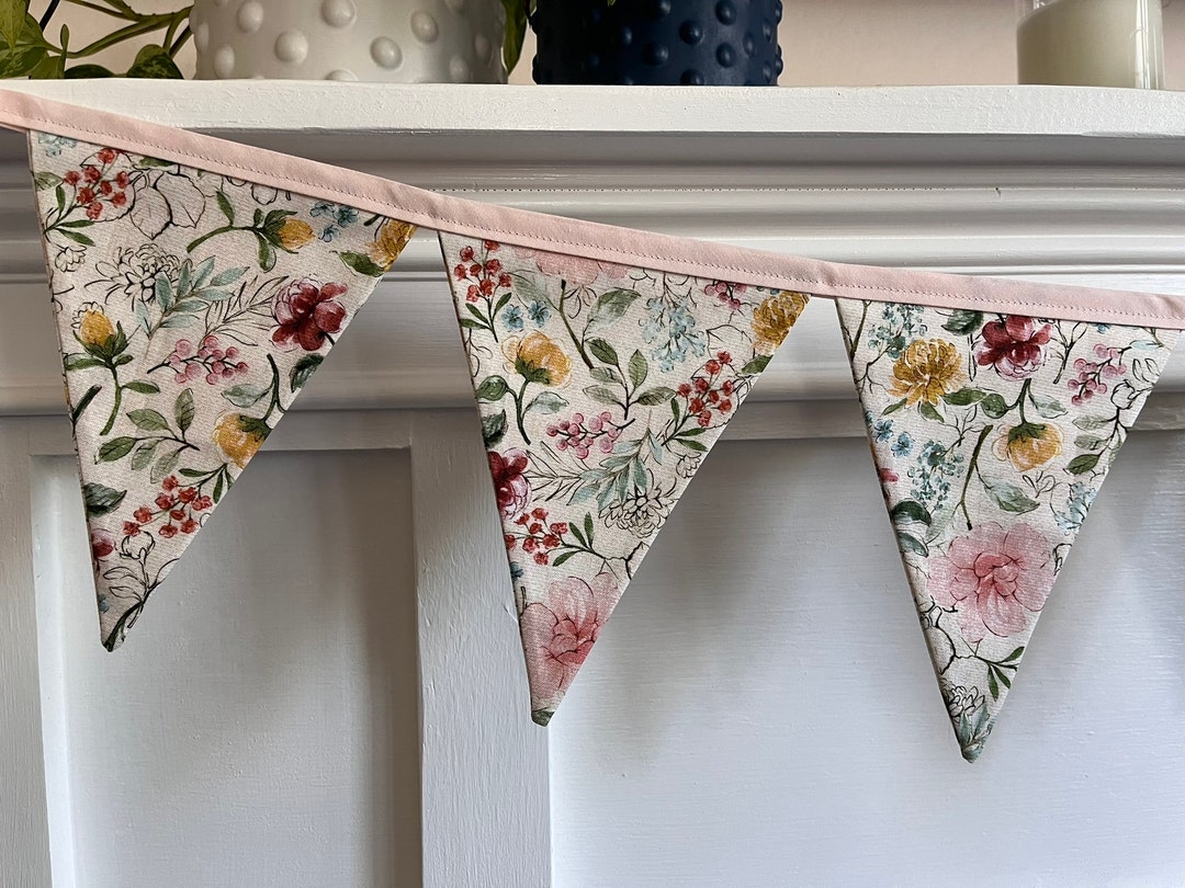 Floral Bunting Banner - Etsy