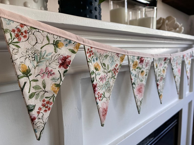 Floral Bunting Banner - Etsy