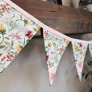 Floral Bunting Banner - Etsy
