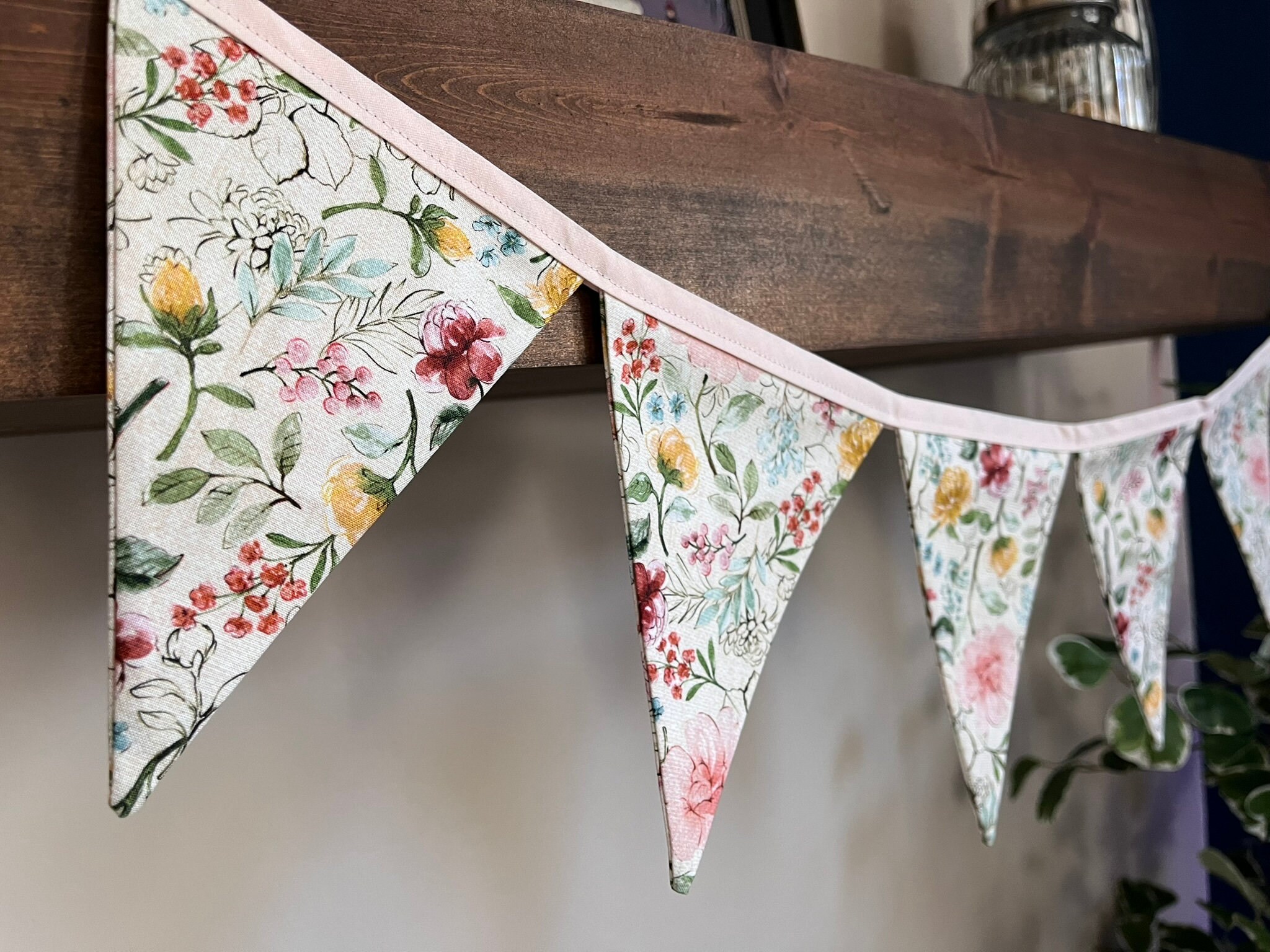 Floral Bunting Banner - Etsy