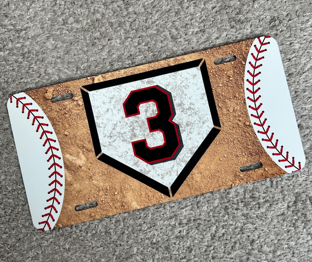 Custom Baseball License Plate, Baseball Number Plate, Custom Baseball ...