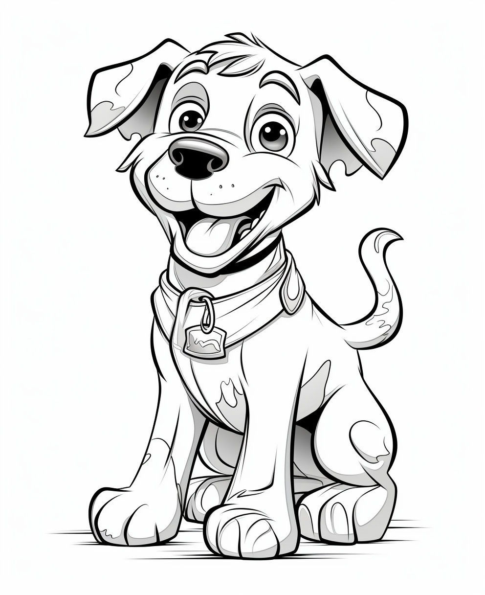 16 Printable Cute Dog PDF Coloring Book Coloring for Kids - Etsy