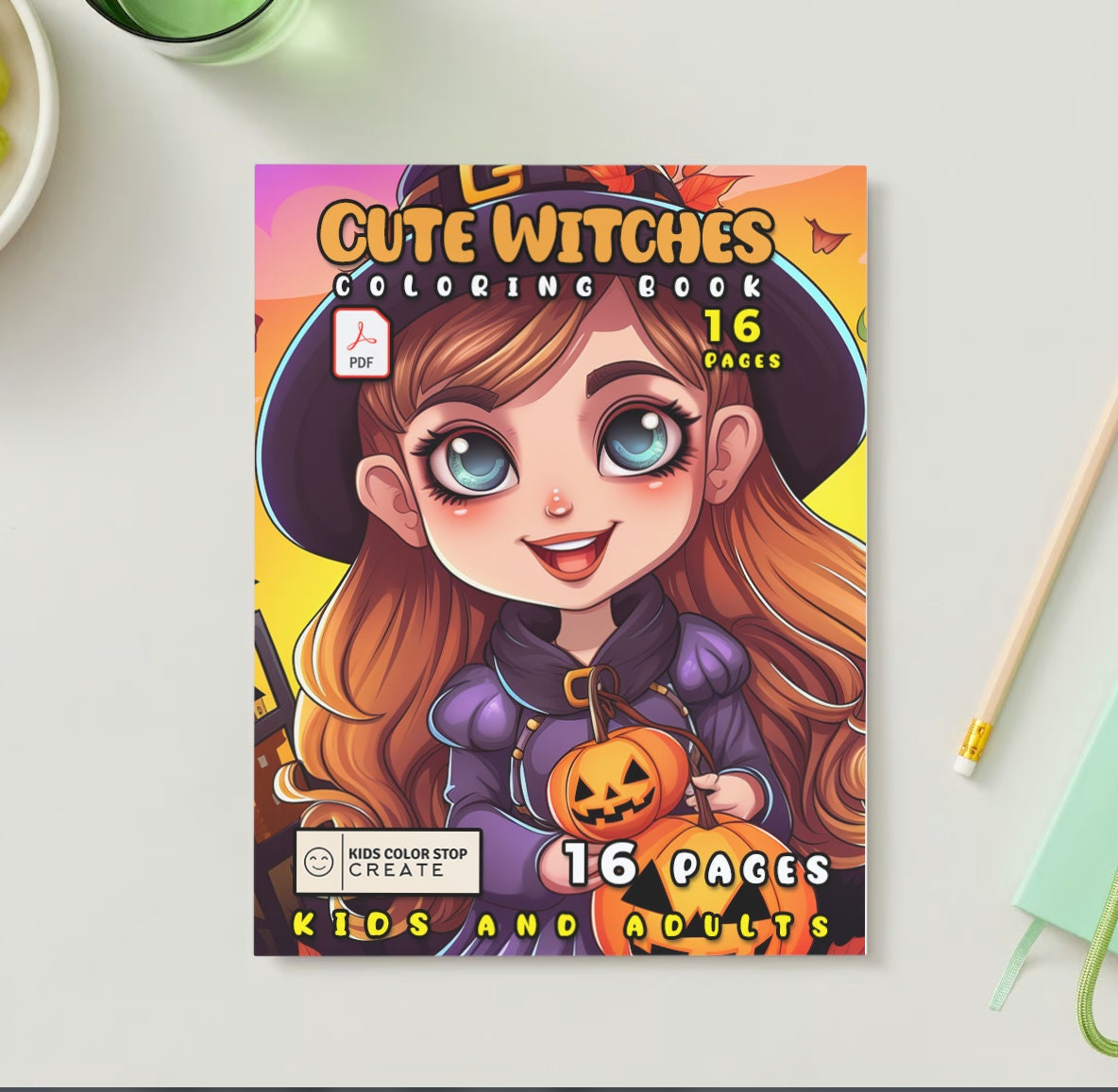 16 Witches Printable PDF Coloring Book Coloring for Kids - Etsy