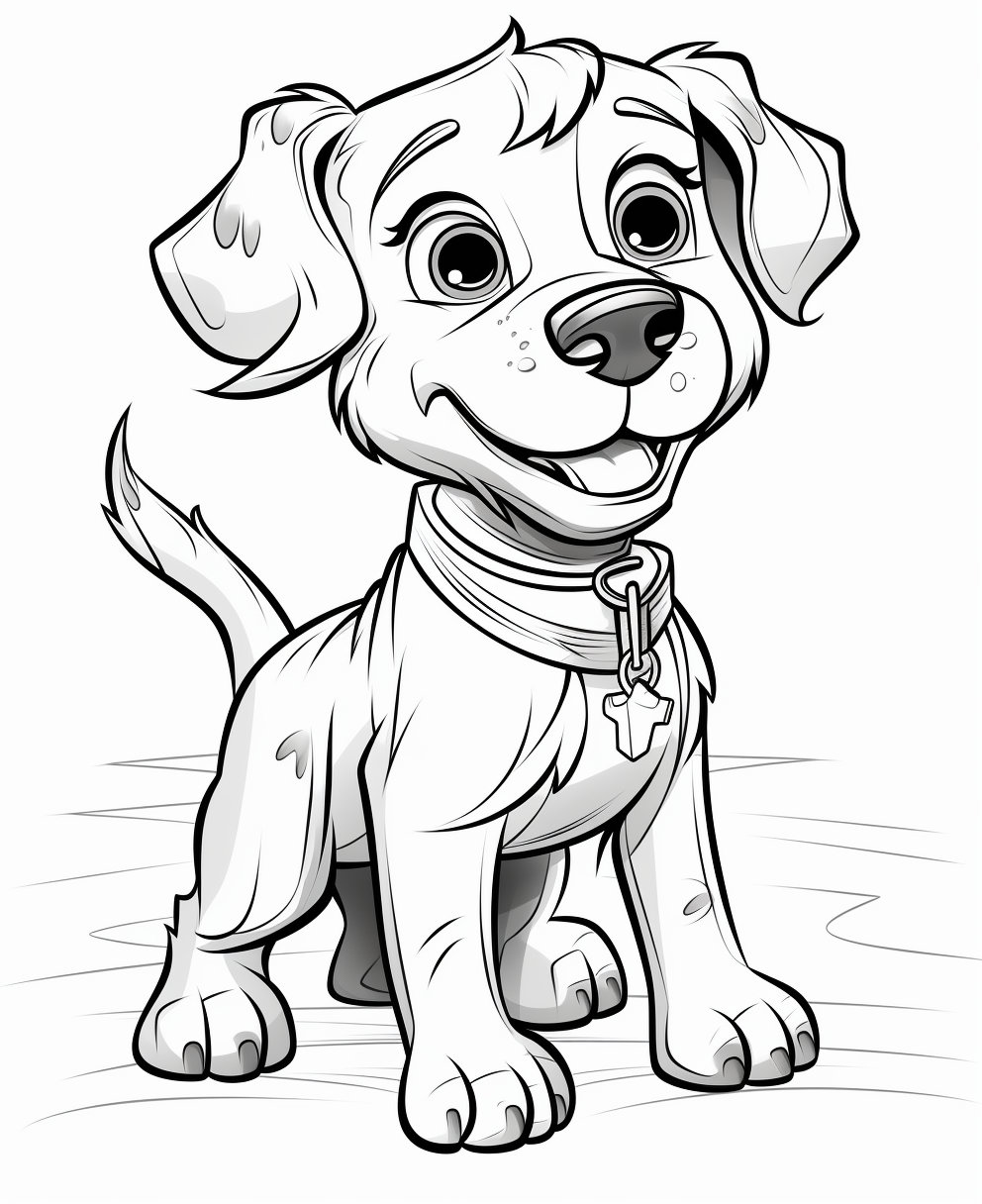 16 Printable Cute Dog PDF Coloring Book Coloring for Kids - Etsy