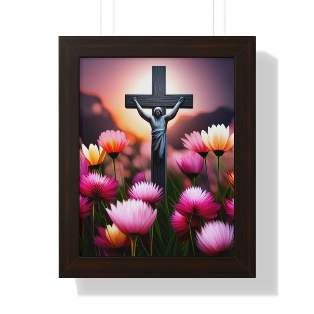 Faithful Art Framed Christian Poster, Inspirational Home Decor, Bible ...